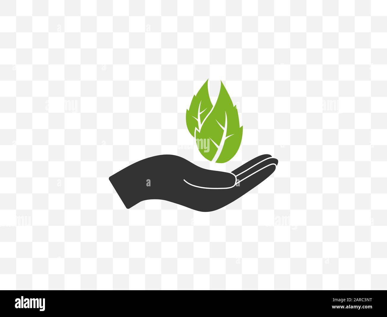 Ecological hand sign Stock Vector Images - Alamy