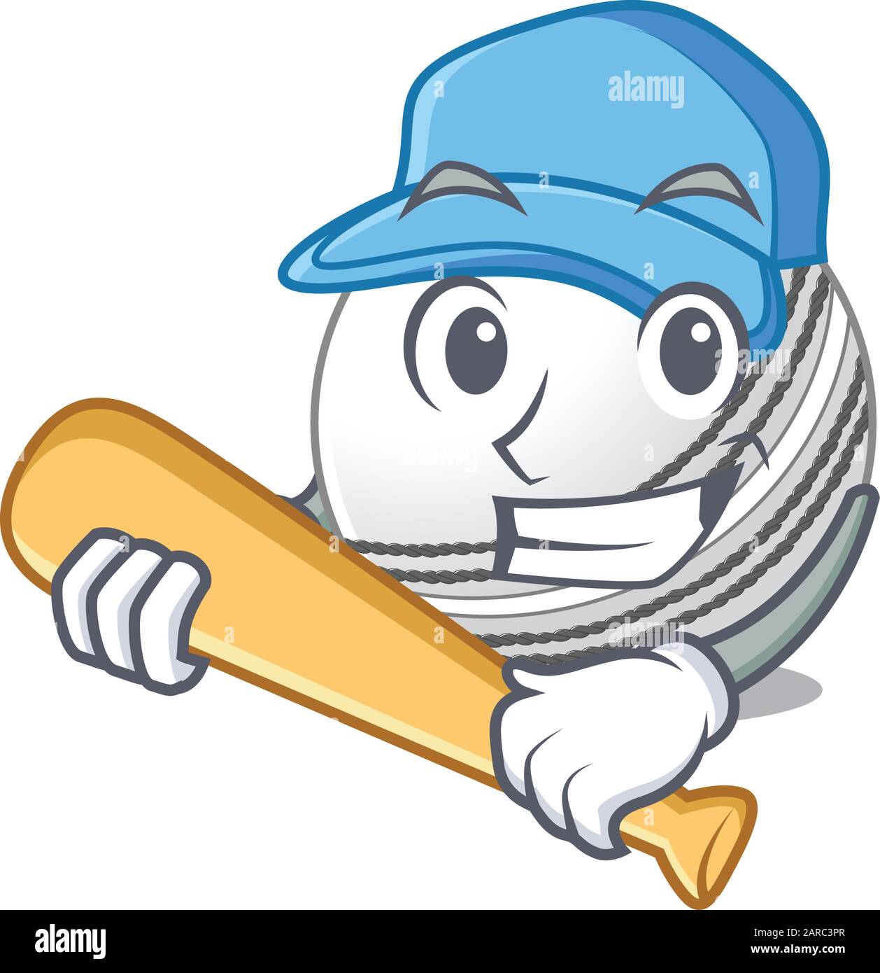 Sporty cricket ball cartoon character design with baseball Stock Vector ...