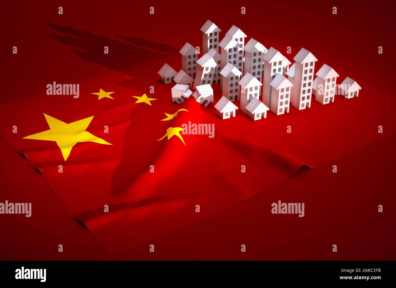3d render illustration of china real-estate development Stock Photo - Alamy