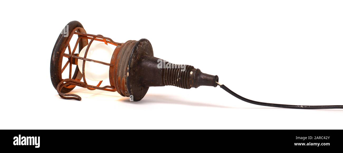 Old vintage light from the 70s, isolated Stock Photo - Alamy