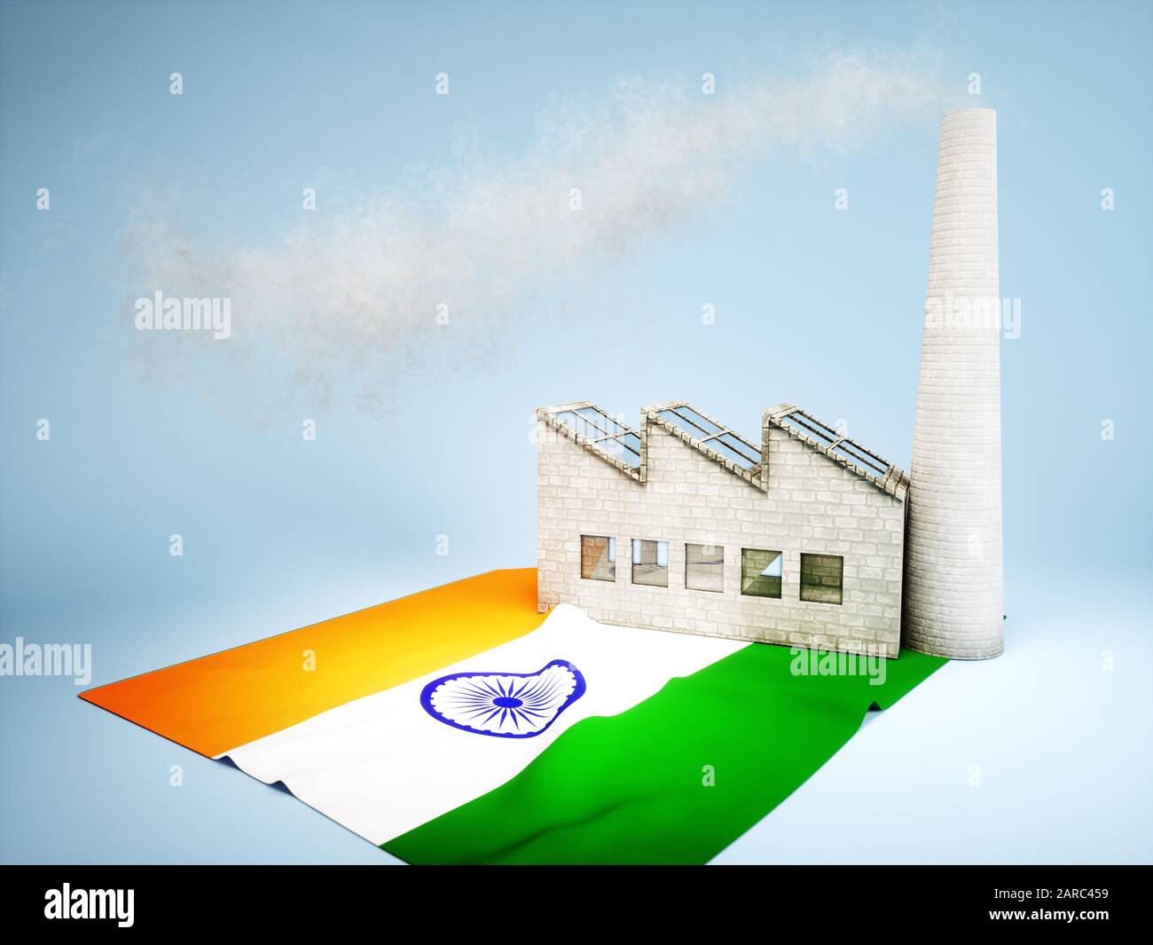 Concept of Indian industry development Stock Photo - Alamy