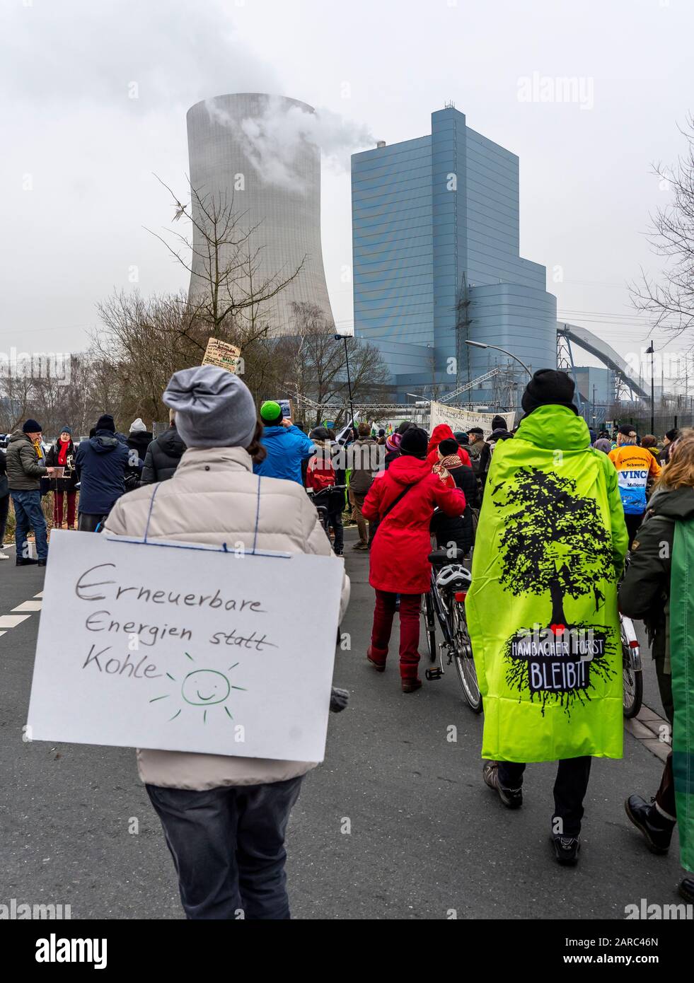 Protests of the Fridays For Future movement at the coal-fired power ...