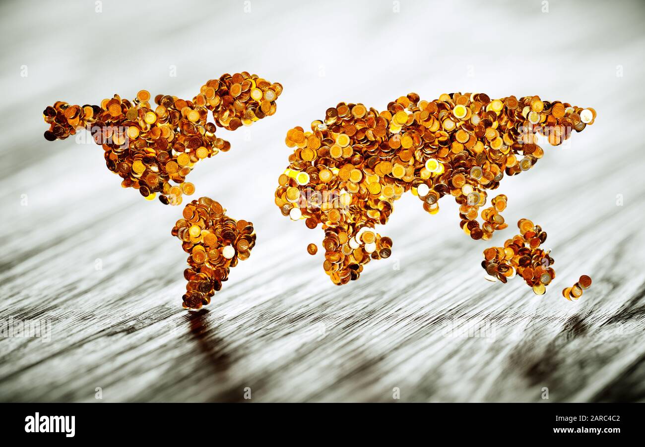 Money world - 3d rendering concept Stock Photo - Alamy