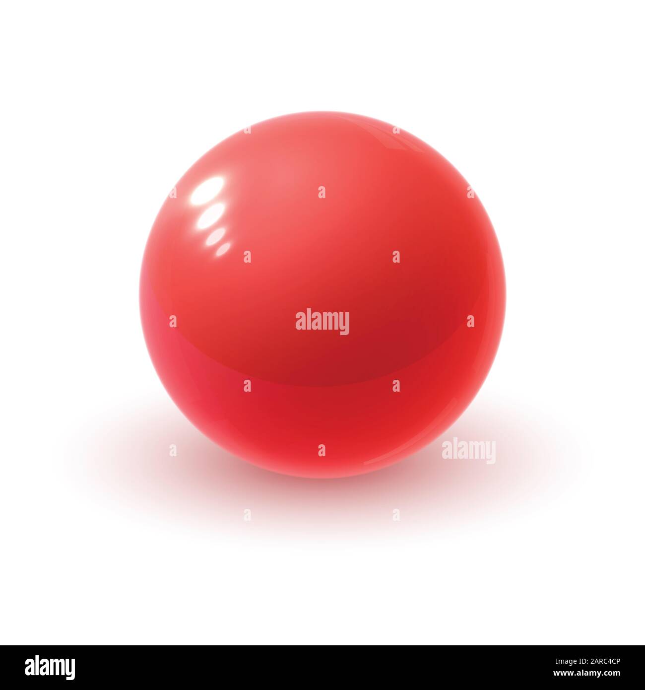 Realistic red glossy 3D sphere with reflection Stock Vector Image & Art ...