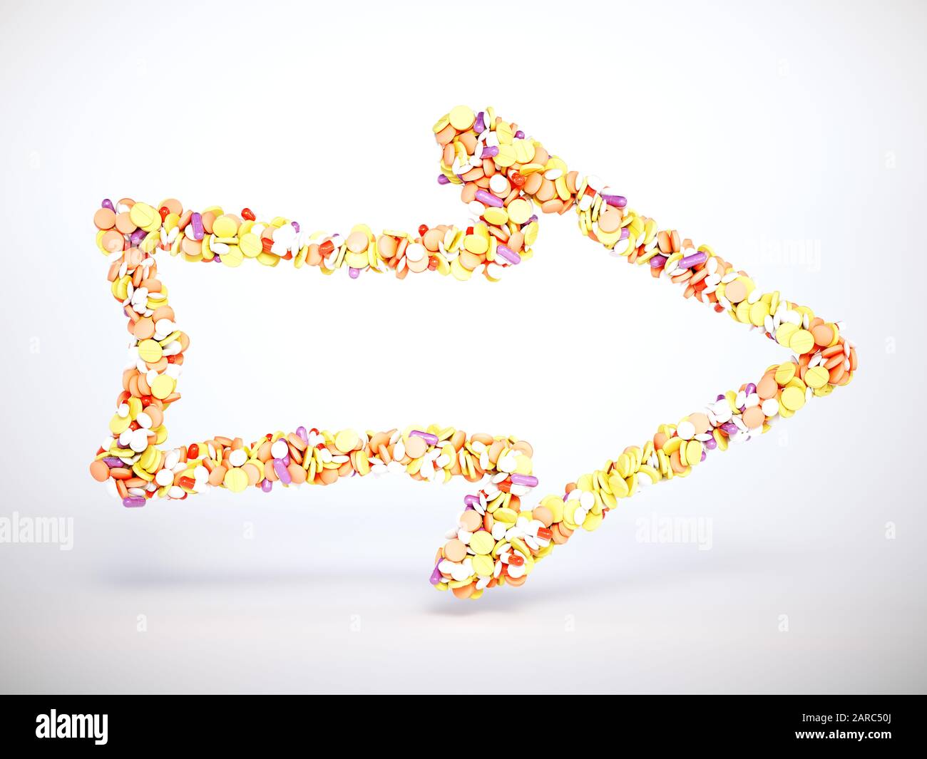 3d pharmacy arrow sign with included clipping path Stock Photo - Alamy