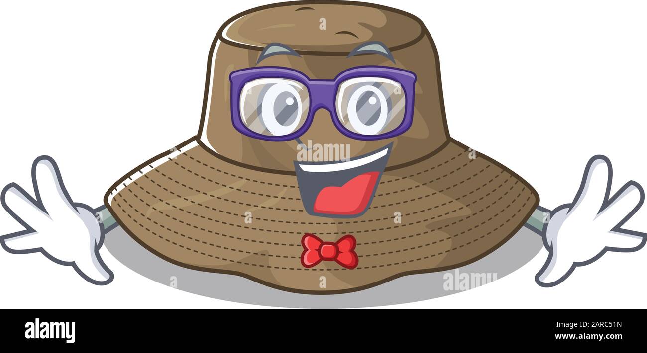 cartoon character of Geek bucket hat design Stock Vector Image & Art ...