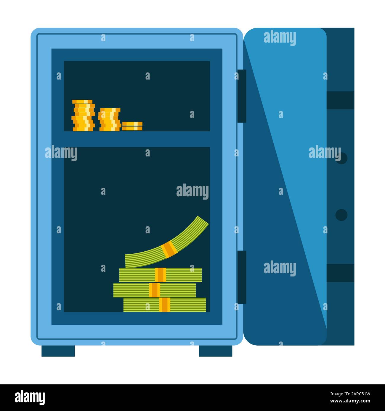Inside bank safe deposit Stock Vector Images - Alamy
