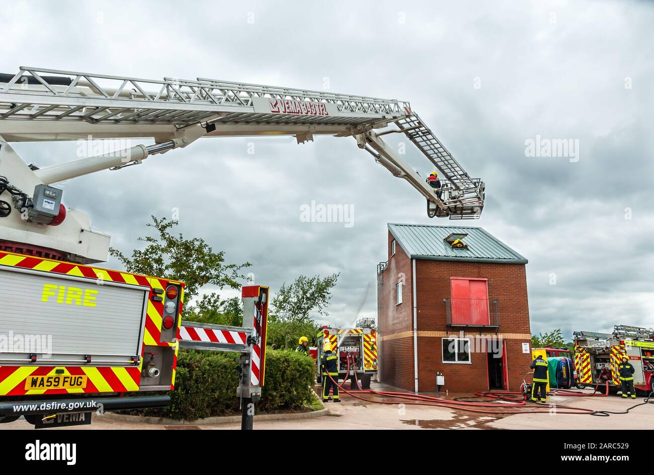 Crane to the rescue. Frame 6 Stock Photo - Alamy