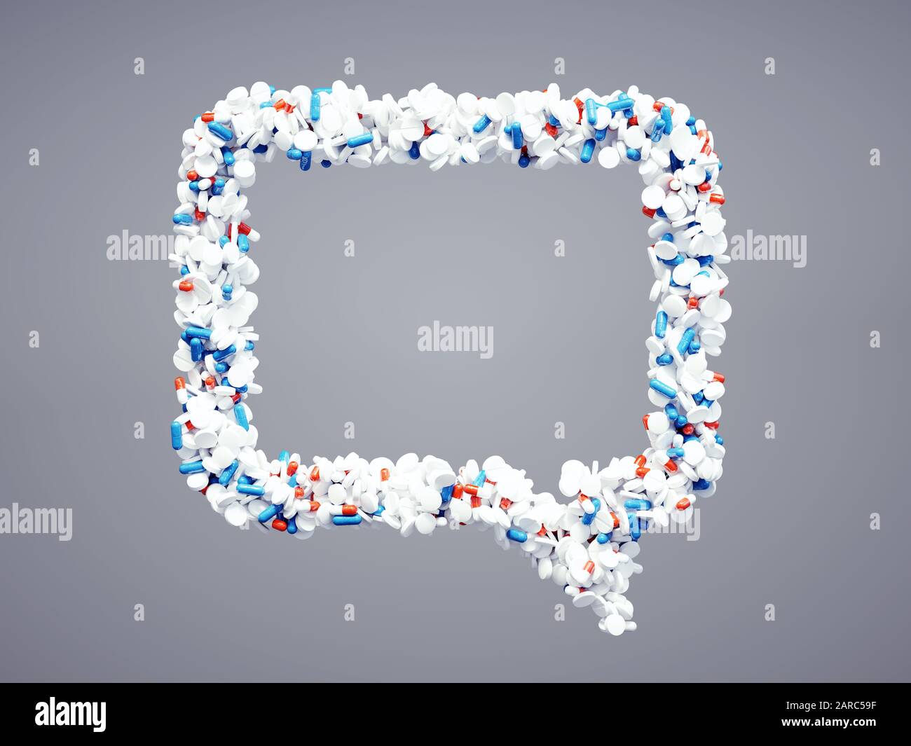 3d pharmaceutical square talking bubble icon with included clipping ...
