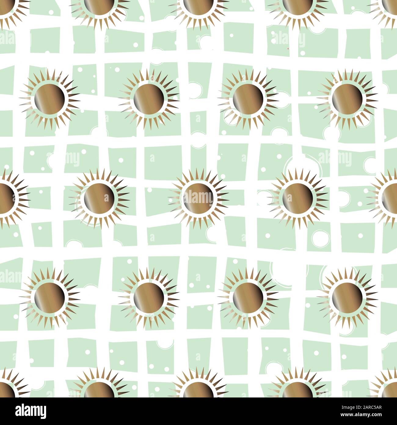 Cute Golden sun seamless pattern. Vector Illustration Stock Vector ...