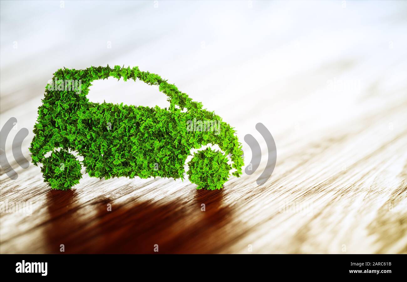 Green autonomous vehicle. 3D illustration Stock Photo - Alamy