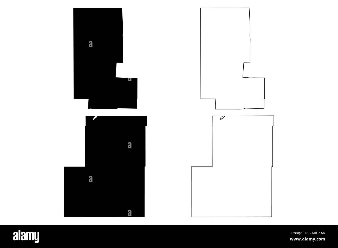 Teller vector outline map Black and White Stock Photos & Images - Alamy