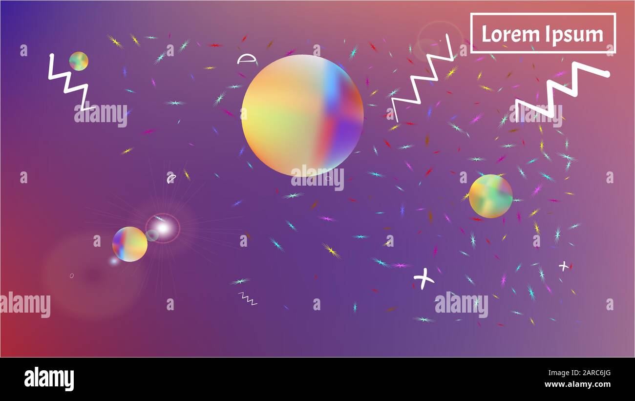 Creative colorific illustration idea. Fresh space fantasy. Background ...