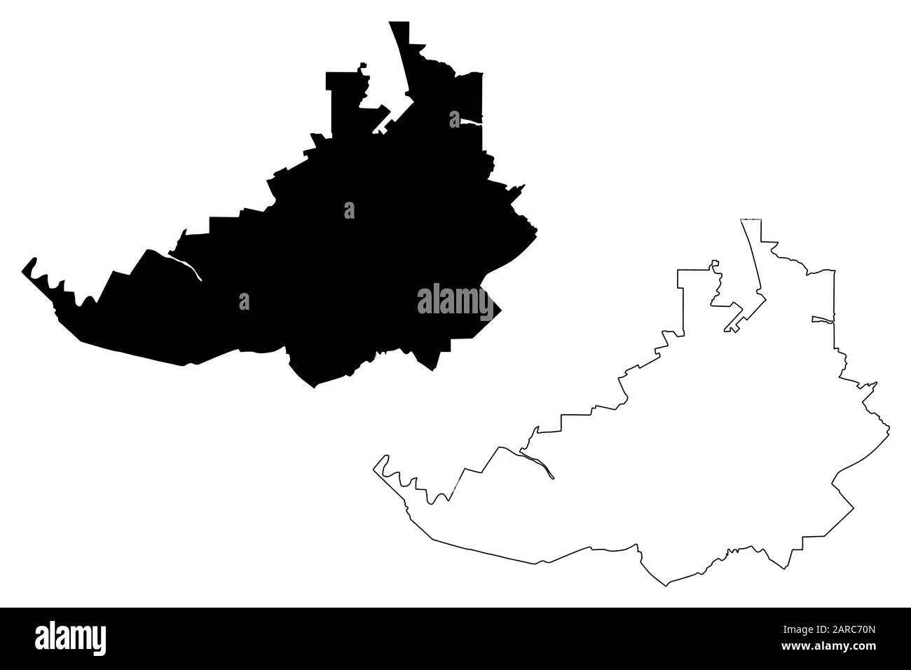 Rostov-on-Don City (Russian Federation, Russia) map vector illustration ...