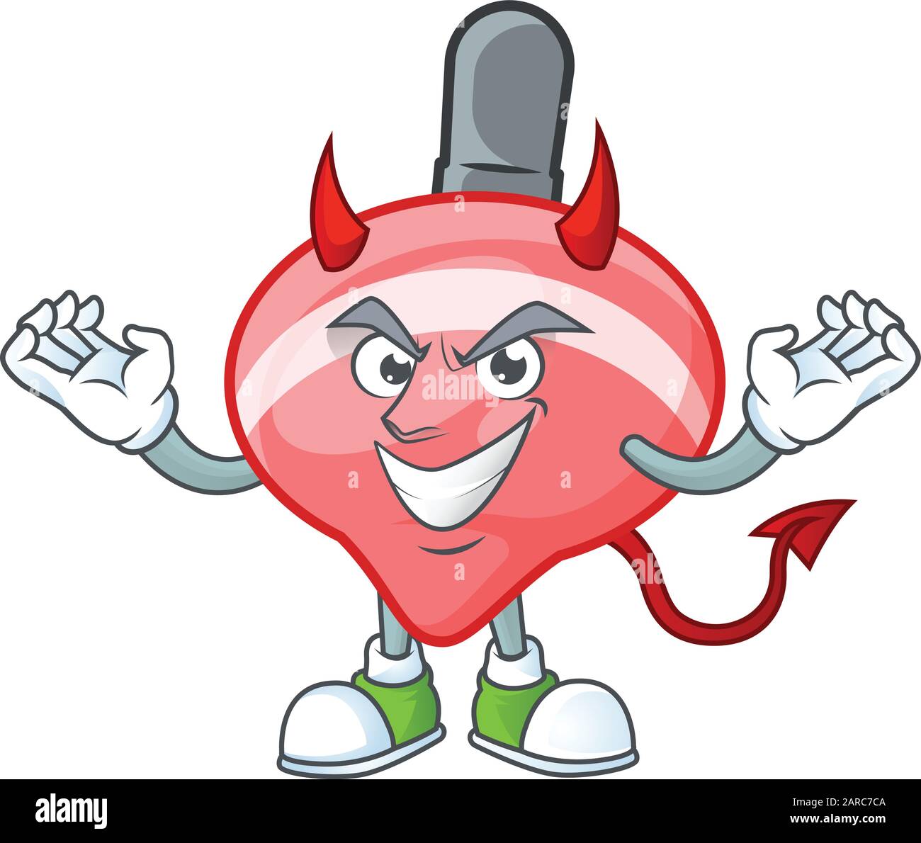 Devil chinese red tops toy Cartoon character design Stock Vector Image ...