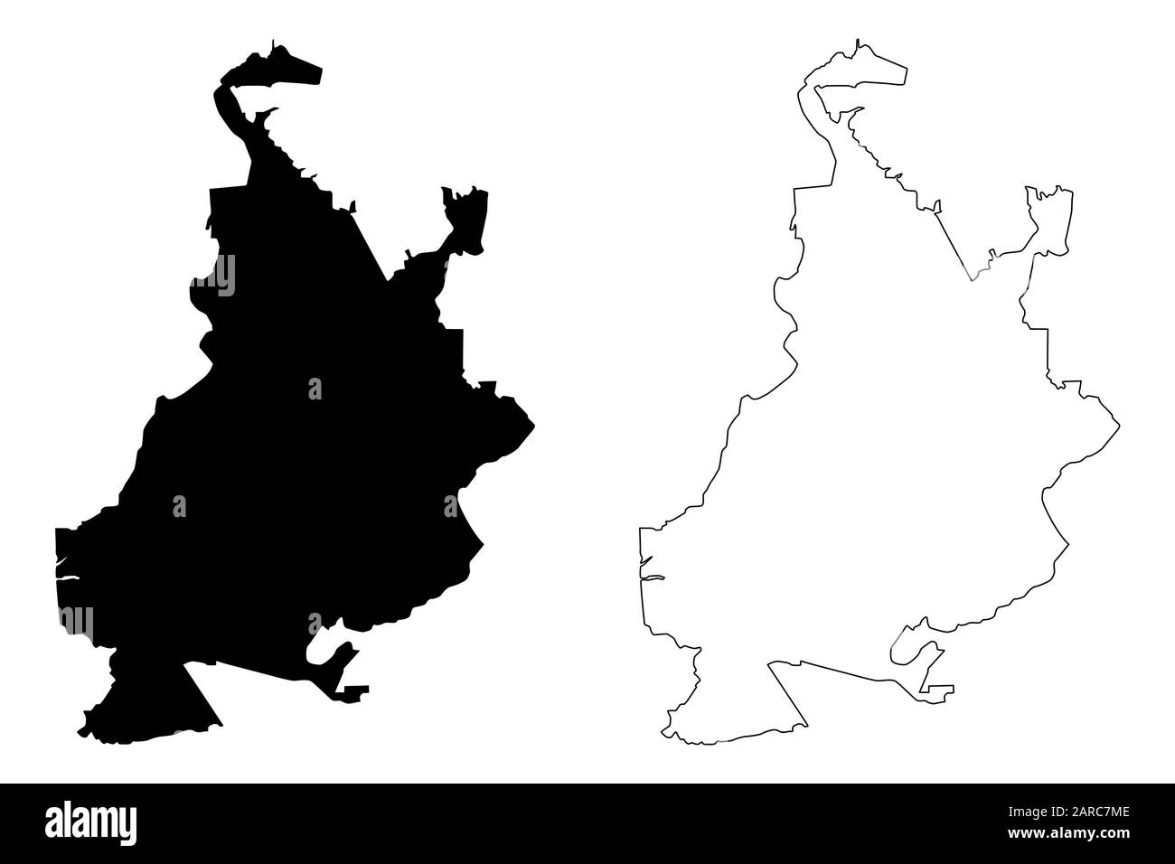 Samara City (Russian Federation, Russia) map vector illustration ...