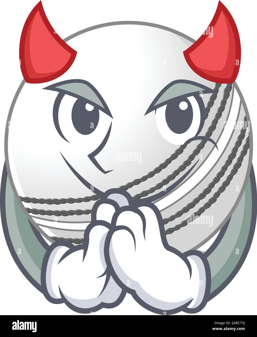 Devil cricket ball Cartoon in character design Stock Vector Image & Art ...