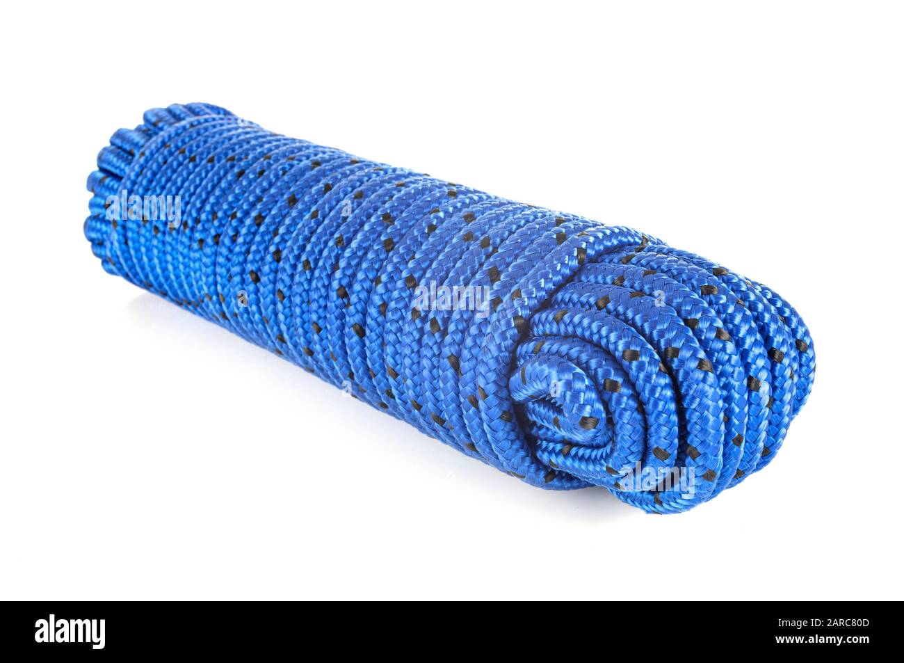 blue rope in front of white background Stock Photo - Alamy