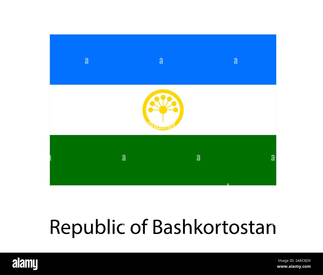 Bashkortostan flag, Russian federation territory. Ethnic Russia country ...