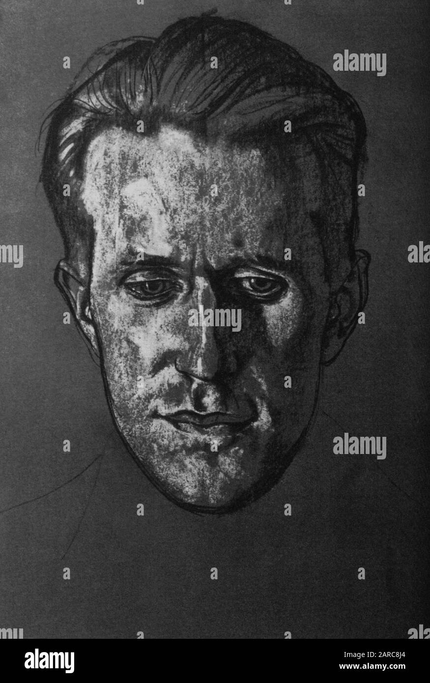 Portrait drawing of T.E.Lawrence in Cairo 1921 Stock Photo - Alamy