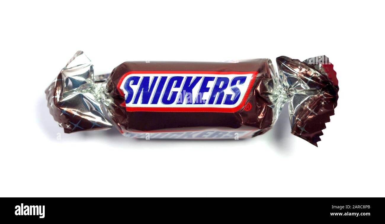 Mars celebrations, snickers,wrapped sweet,confectionery,close up,macro ...