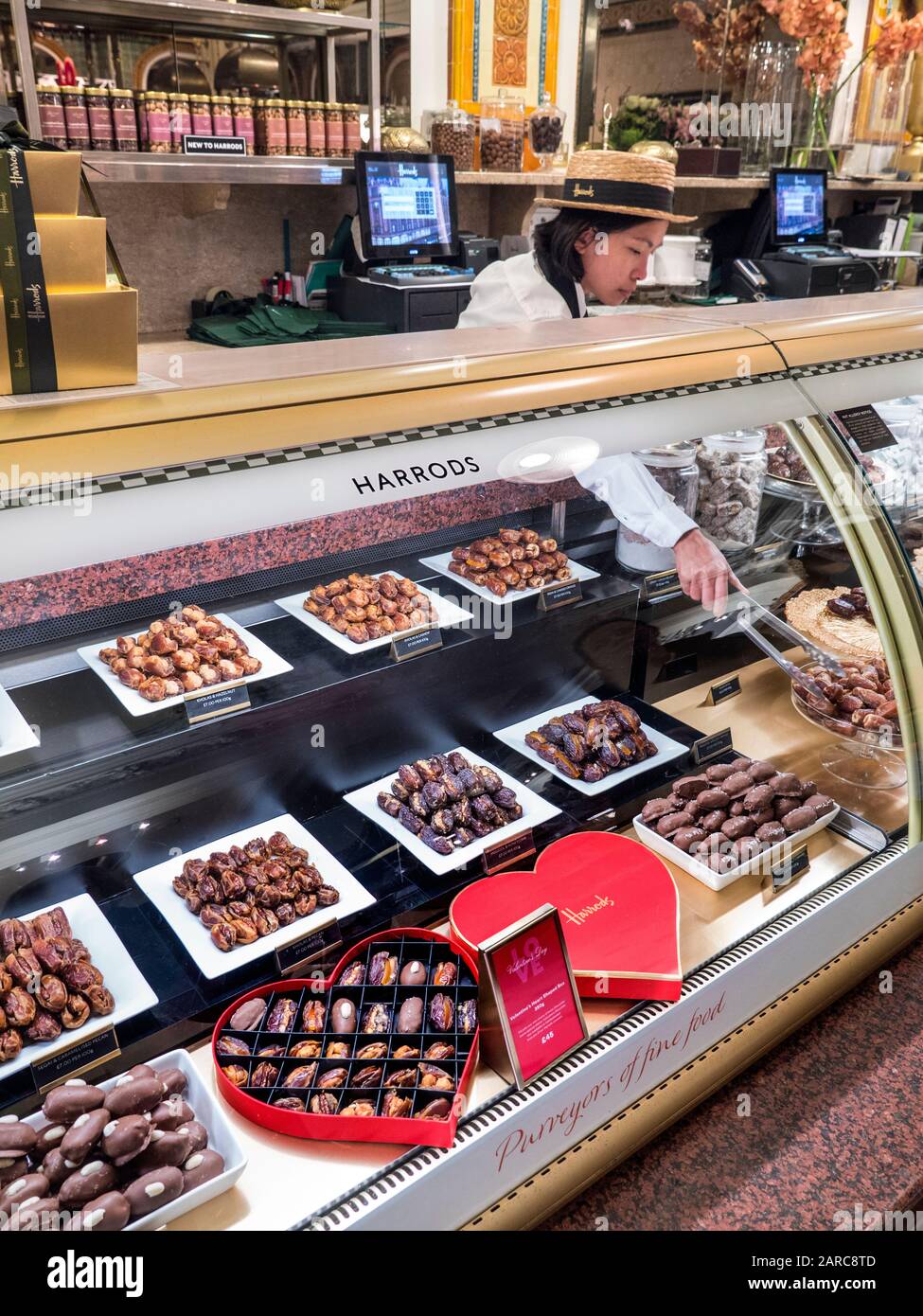 Harrods food hall store mall brompton rd knightsbridge hi-res stock ...