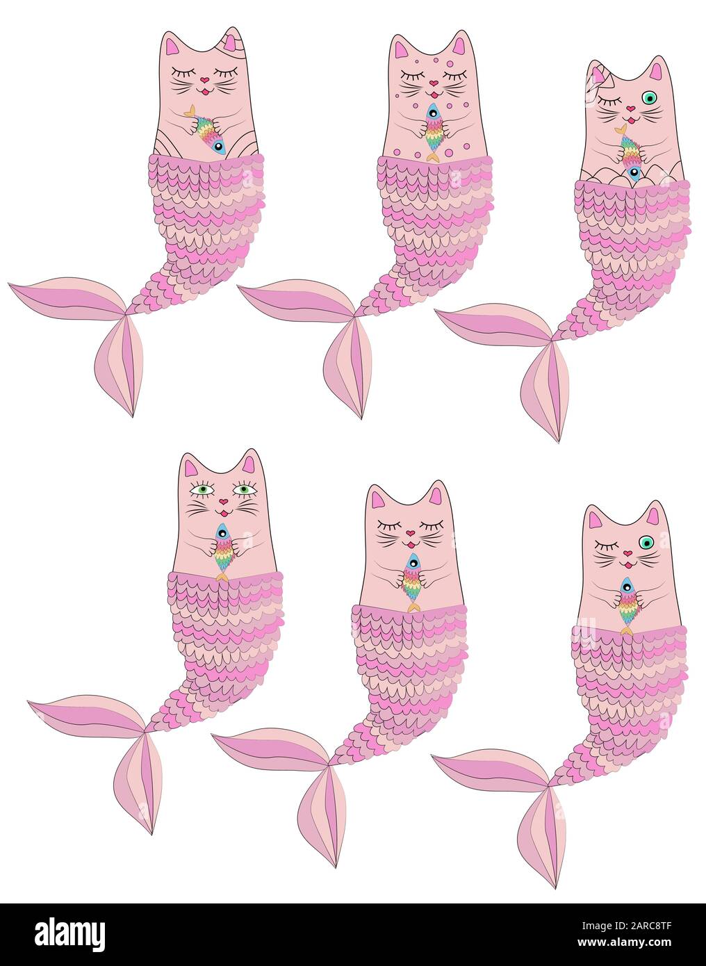 Pretty mermaids Stock Vector Images - Alamy