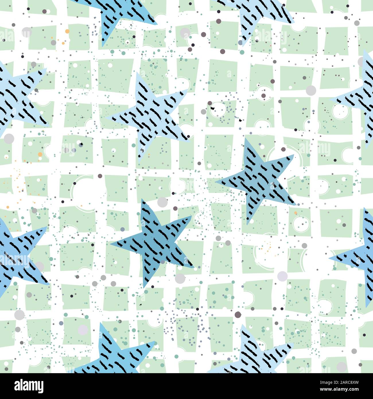 Cute Star Background. Seamless Pattern with stars. Vector Illustration ...