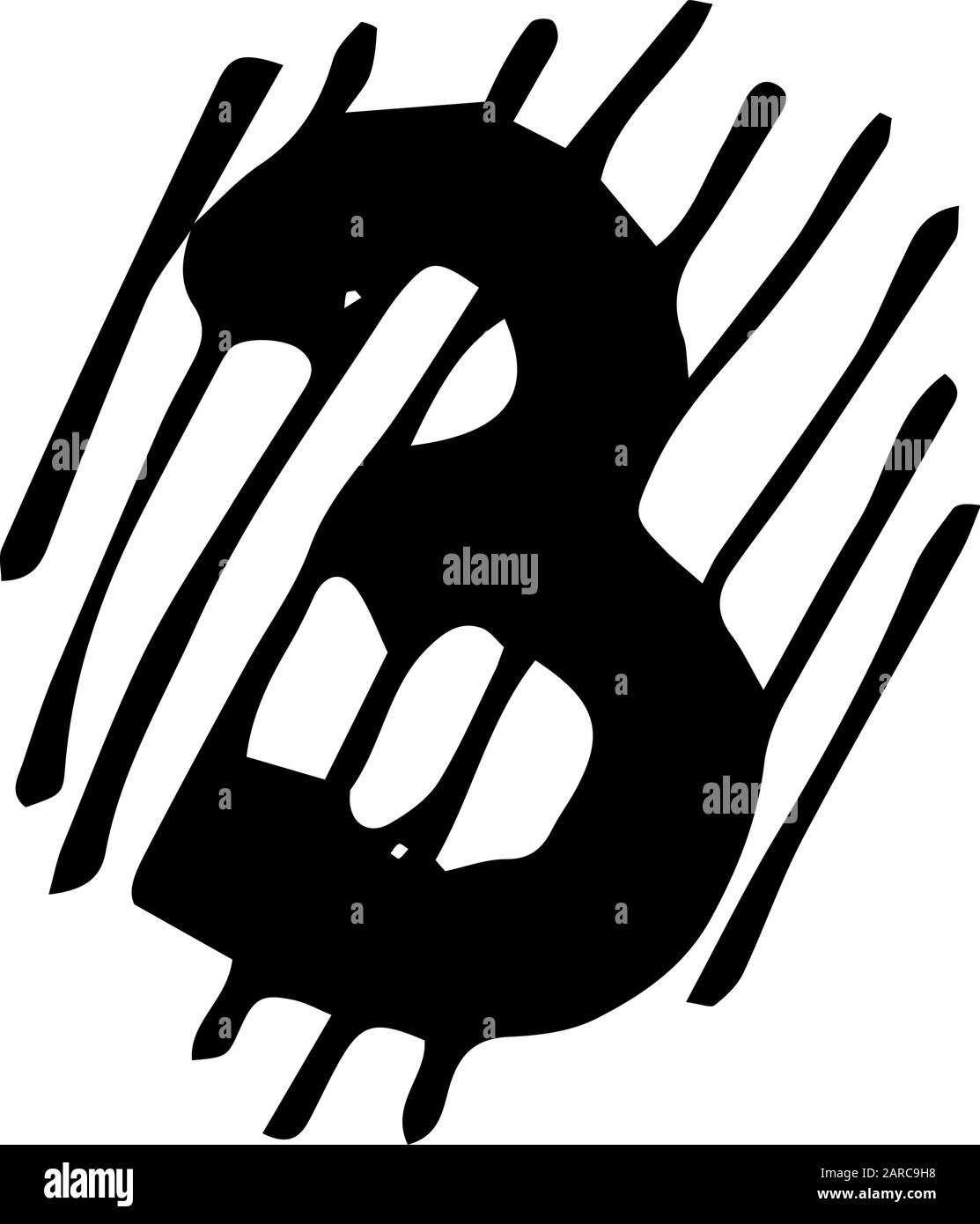 Number 3 in hand drawn doodle style isolated on white background ...