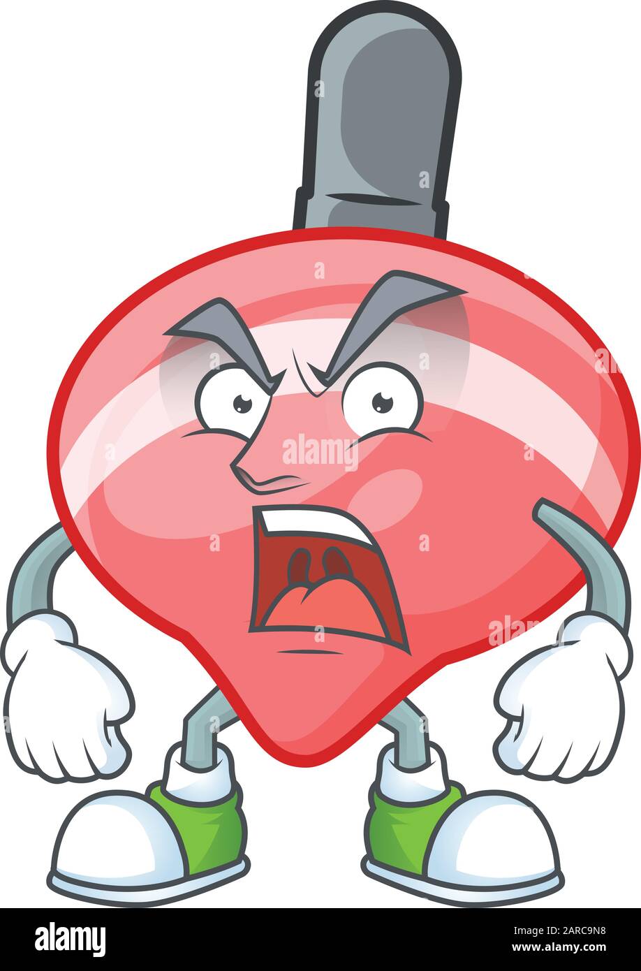 Chinese red tops toy cartoon character design having angry face Stock ...