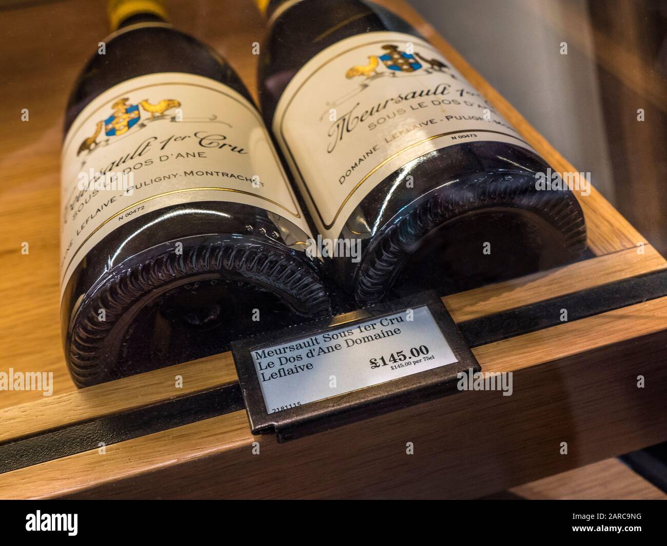 Fortnum & Mason Food & Drinks Hall interior with luxury wine cabinet ...