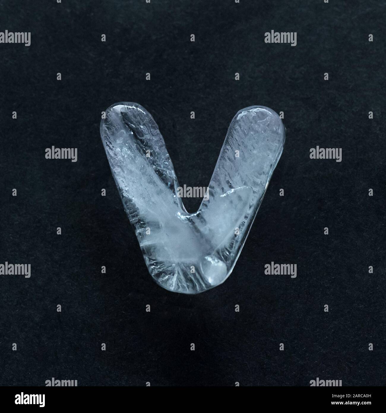 Melting speech. Alphabet's shiny and well-structured letters made out ...