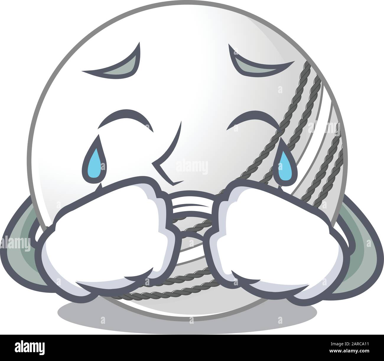 Sad of cricket ball cartoon mascot style Stock Vector Image & Art - Alamy