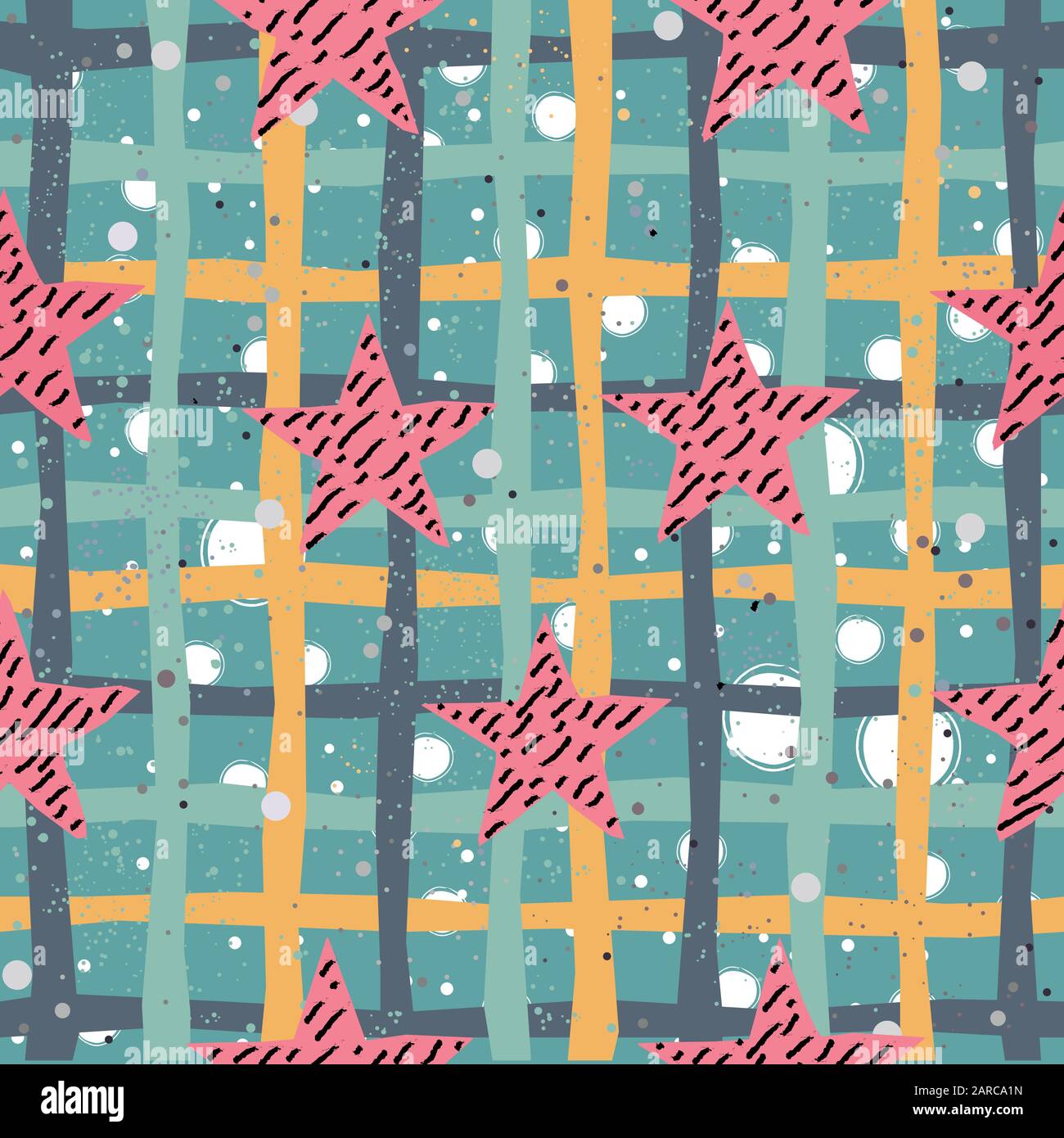 Cute Star Background. Seamless Pattern with stars. Vector Illustration ...