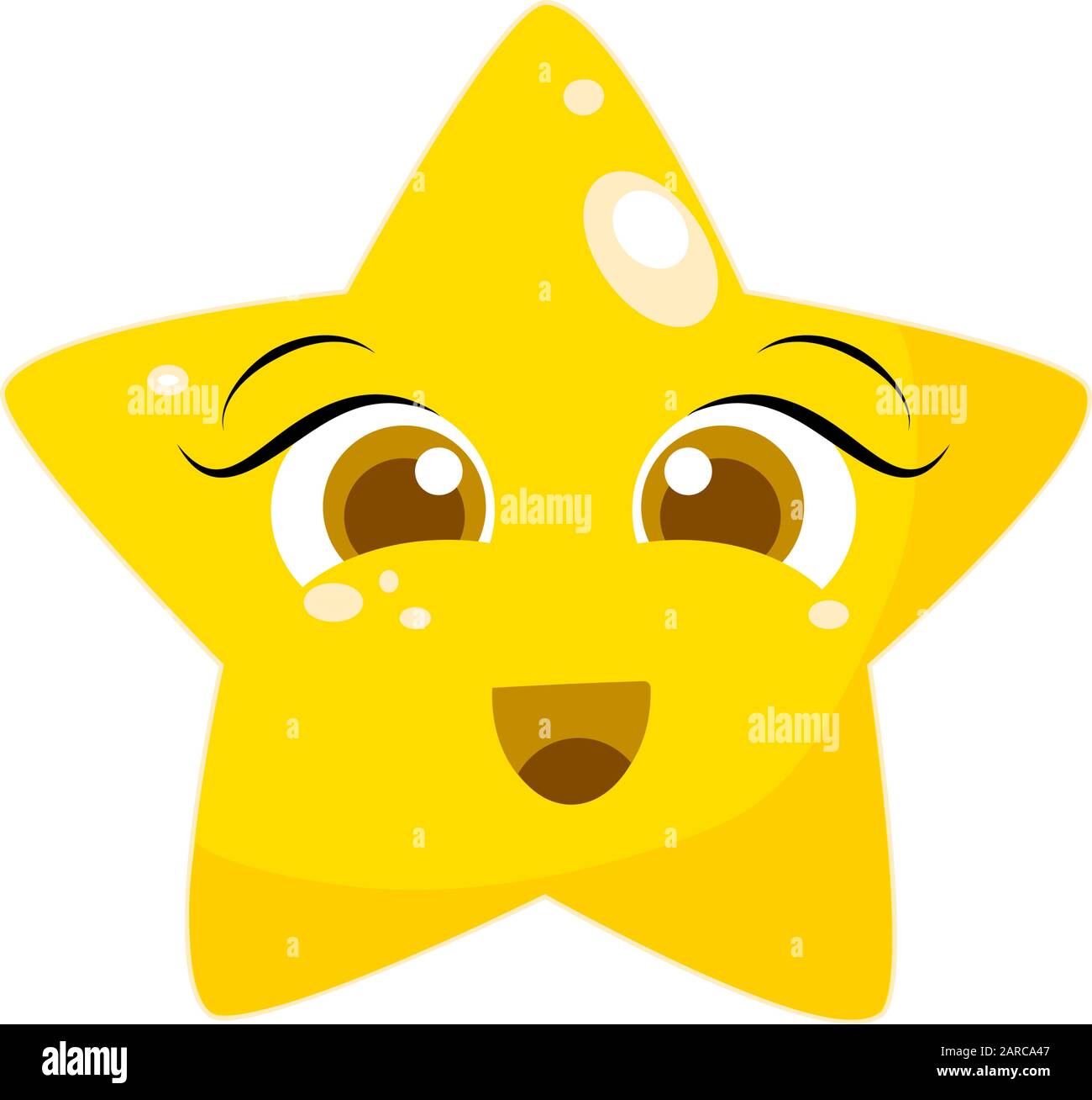 Vector of a cute and happy star Stock Vector Image & Art - Alamy
