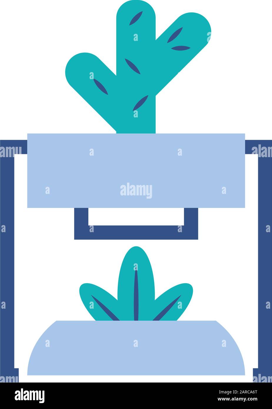 Plant inside box design of Floral nature garden ornament botany ...