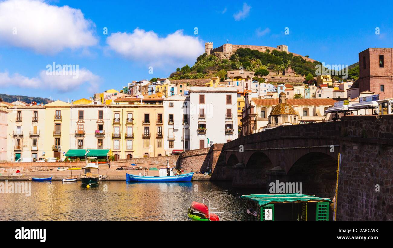Various caption of Bosa city and in the north of Sardinia Stock Photo ...