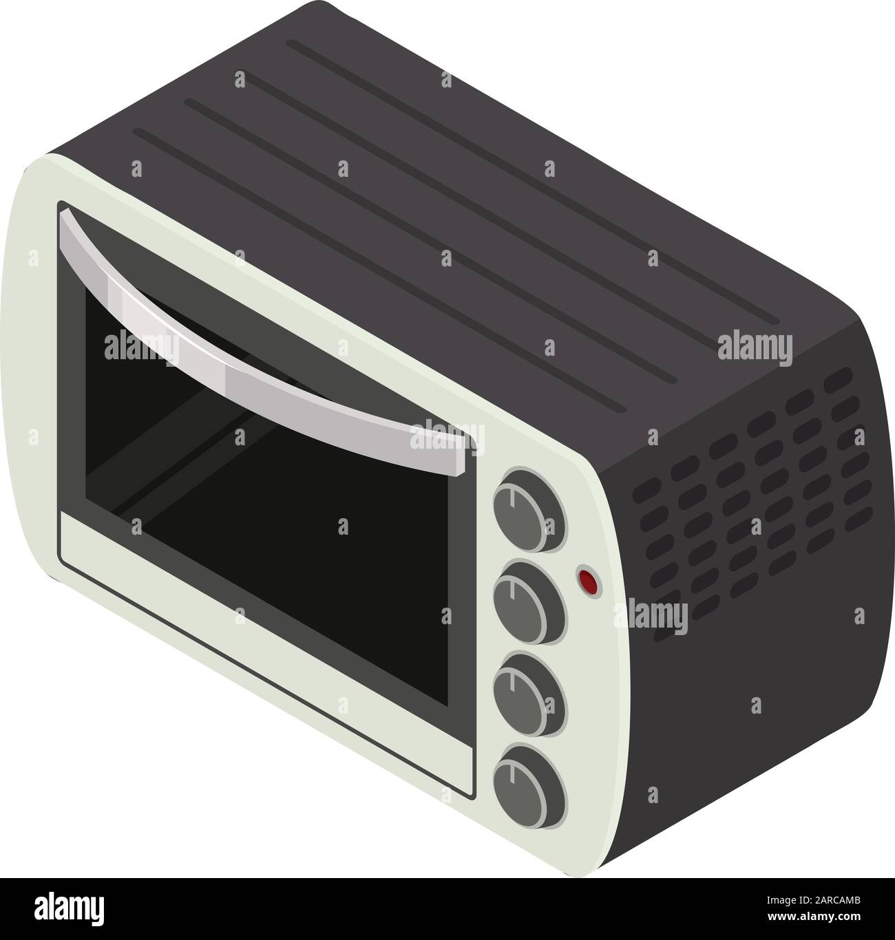 Retro microwave icon. Isometric of retro microwave vector icon for web ...