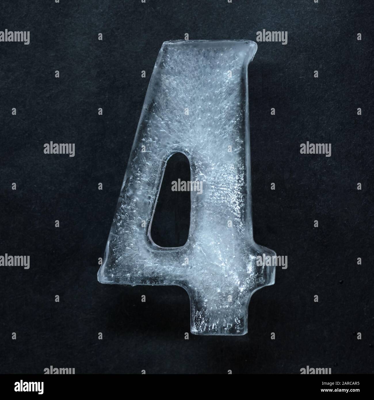 Melting. Numeric value, numbers made out of shiny and well-structured ...