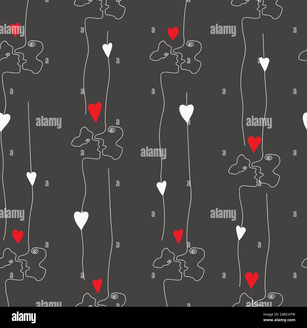 One line drawing couple hi-res stock photography and images - Alamy