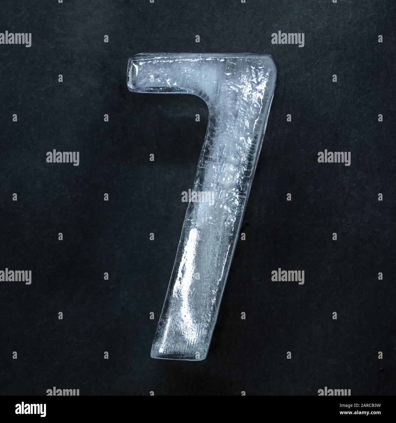 Melting. Numeric value, numbers made out of shiny and well-structured ...