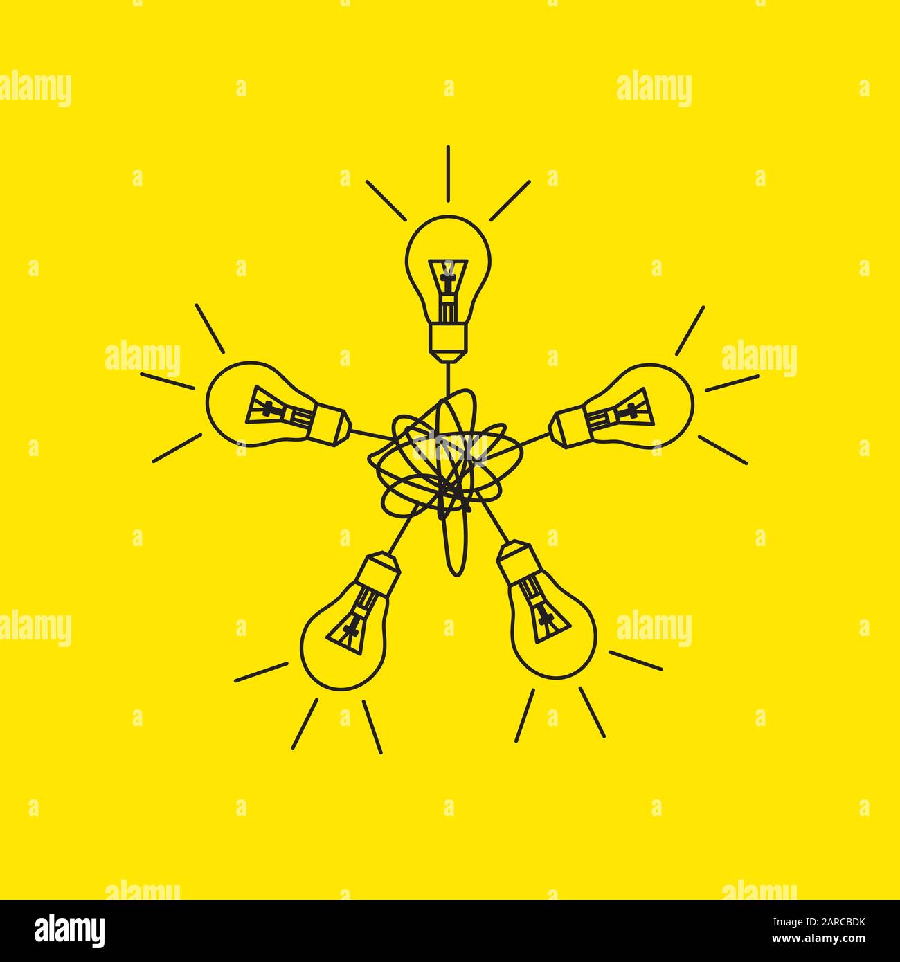 Insight or ideas concept, brain activity symbol, psychotherapy icon ...