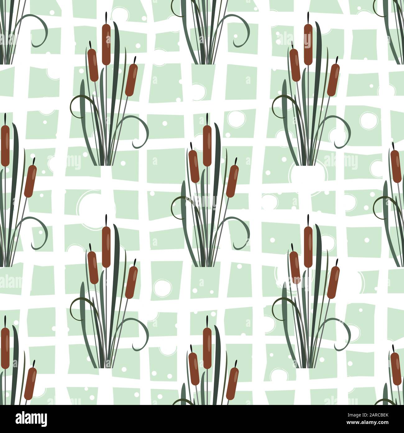 Seamless Pattern with elegant reed bushes on subtle pink background ...
