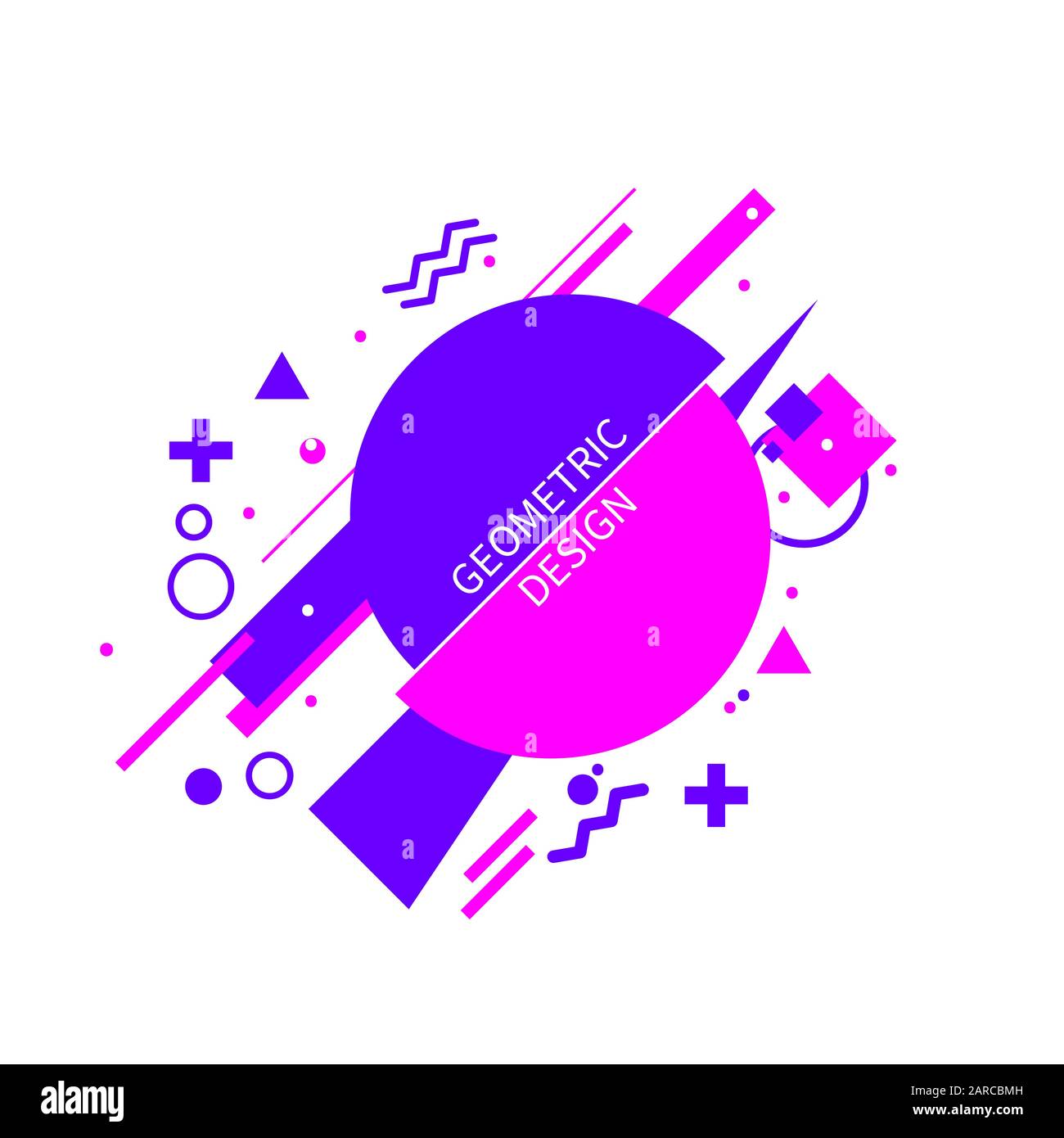 Bauhaus geometric retro composition, minimal futuristic round frame ...