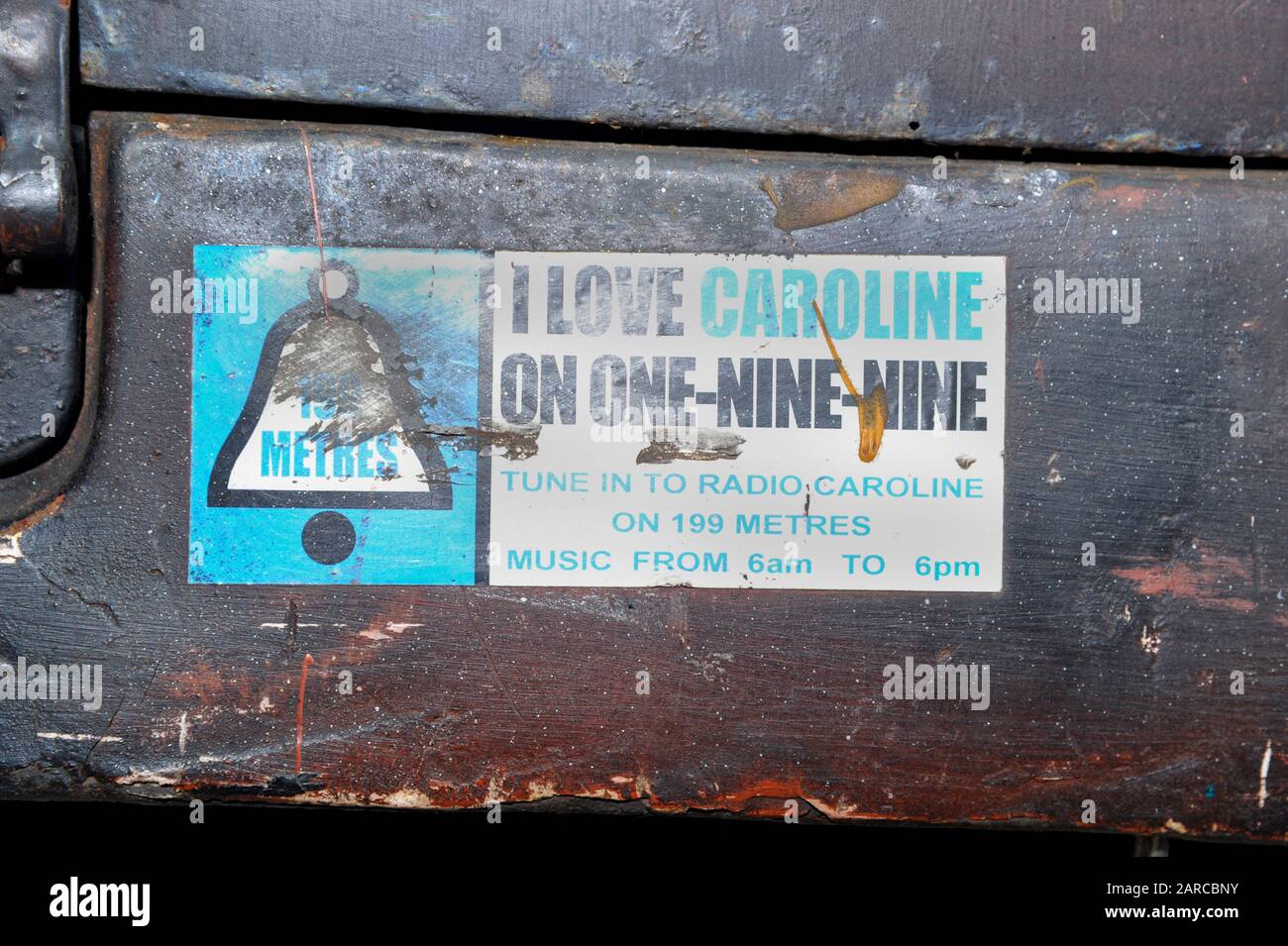 Vintage Radio Caroline sticker on a 1956 Ford Pop V8 powered British ...