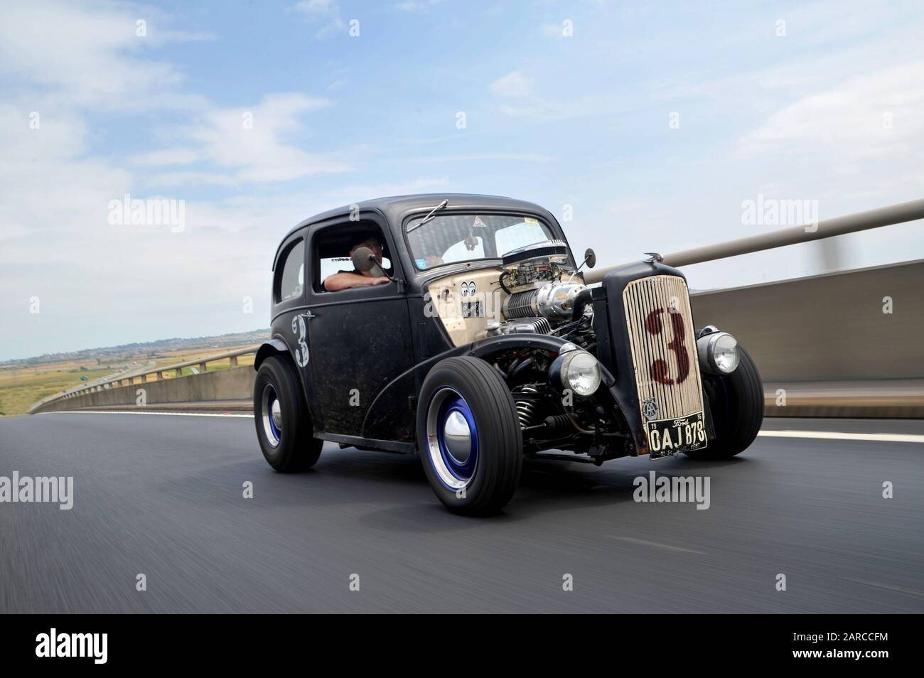 1956 Ford Pop V8 powered British hot rod Stock Photo - Alamy