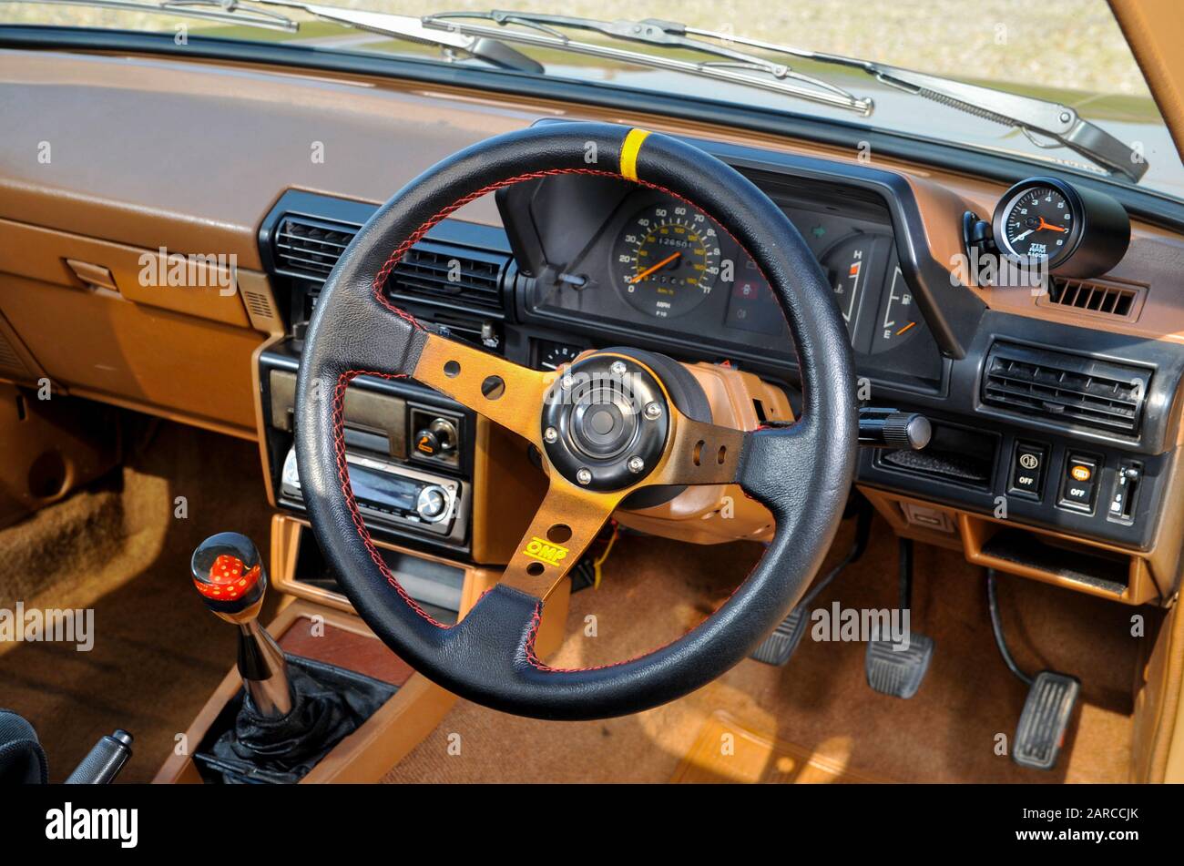 Slightly modified 1982 Toyota Starlet classic Japanese small car Stock ...