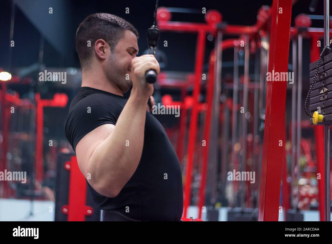 Hard Core Bodybuilding. Muscular athletic bodybuilder fitness model ...