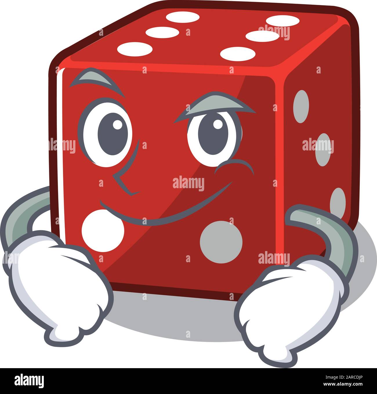 Cool dice mascot character with Smirking face Stock Vector Image & Art ...