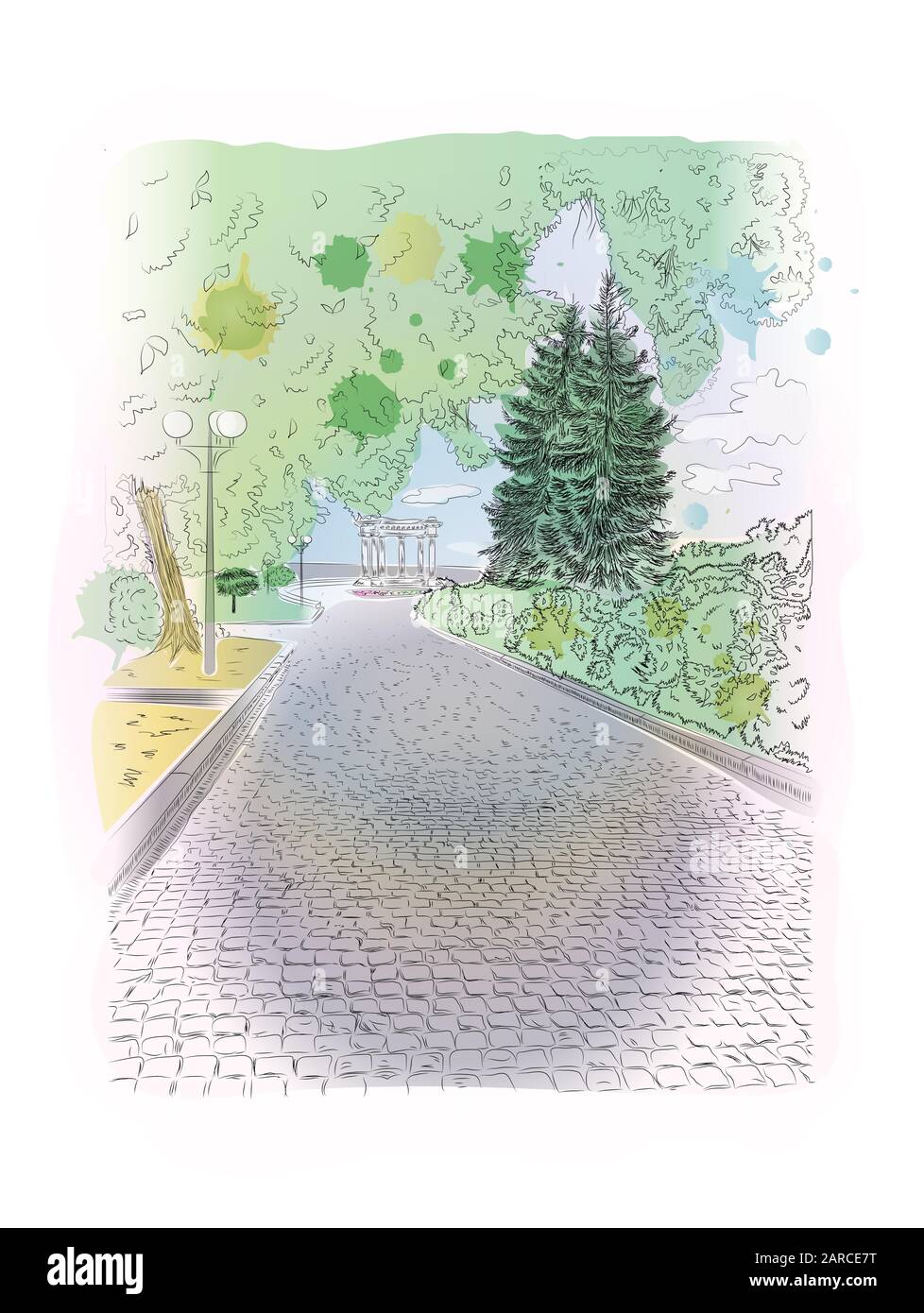 Back street back alley Stock Vector Images - Alamy